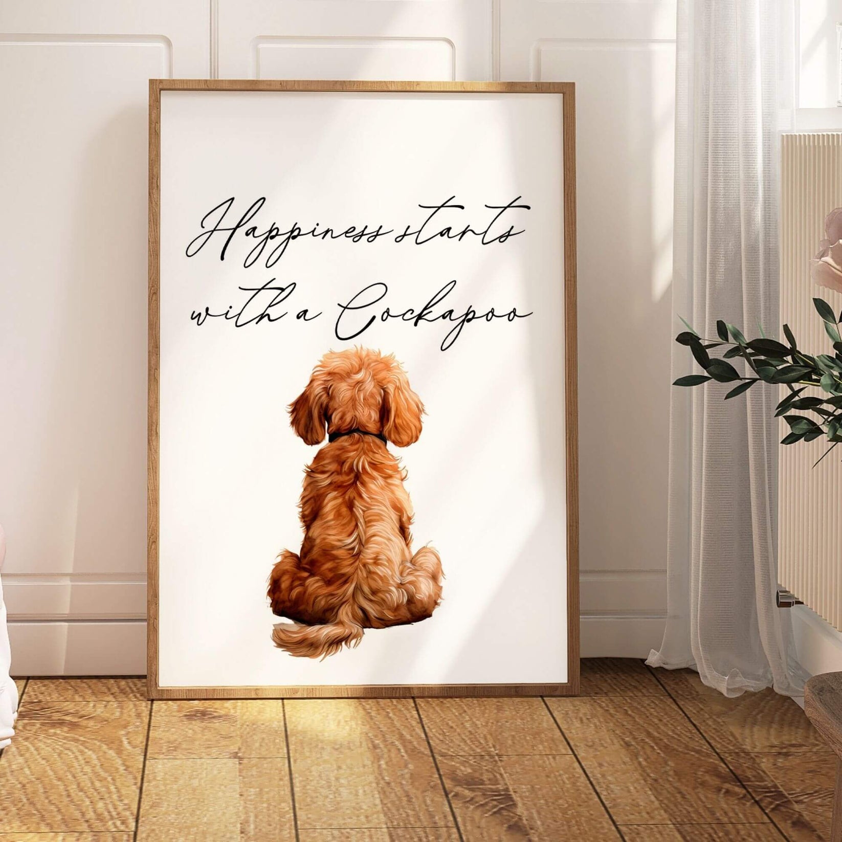Happiness Starts with A Cockapoo Print – Definitive Prints